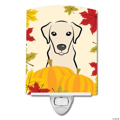 Caroline's Treasures Thanksgiving, Yellow Labrador Thanksgiving Ceramic ...