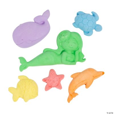 Sea Animal-Shaped Sidewalk Chalk - 6 Pc. | Oriental Trading