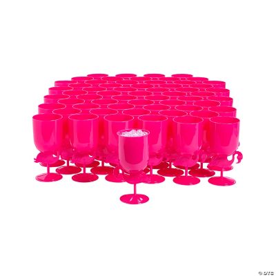 14 oz. Bulk 60 Ct. Pink Flamingo Reusable Plastic Goblets | Oriental ...