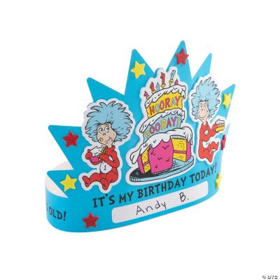 Dr. Seuss™ It’s My Birthday Crown Craft Kit - Makes 12 | Oriental Trading