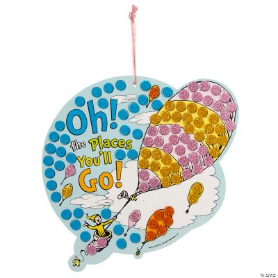 Dr. Seuss™ Oh, the Places You’ll Go Glitter Sign Craft Kit - Makes 12
