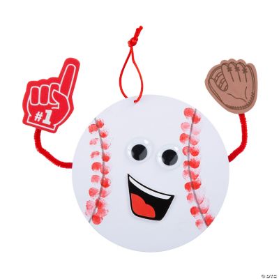 Baseball Thumbprint Sign Craft Kit - Makes 12 | Oriental Trading