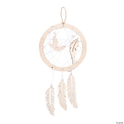 DIY Unfinished Wood Dream Catcher Craft Kit - Makes 3