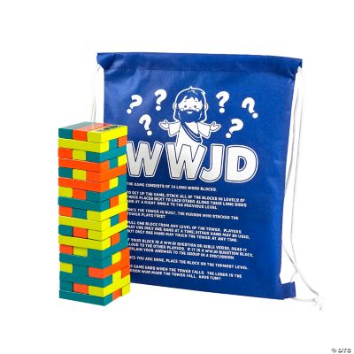 WWJD Situation Tower Block Game - 55 Pc. | Oriental Trading