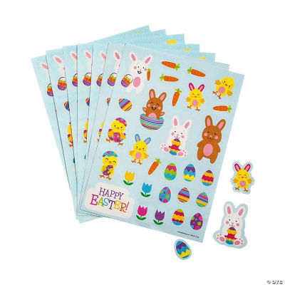 Bulk 24 Pc. Happy Easter Sticker Sheets