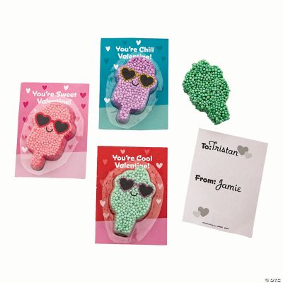 3" x 4 1/4" Squish Foam Valentine Exchanges with Card for 12 | Oriental ...