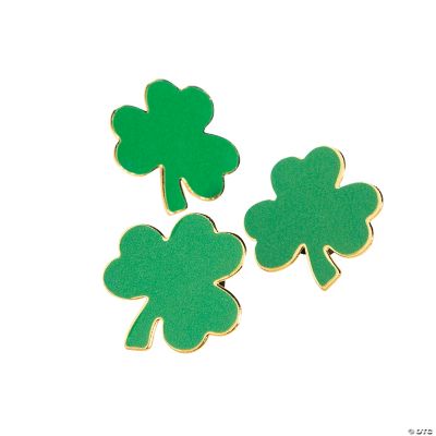 Bulk 72 Pc. St. Patrick’s Day Shamrock Pins | Oriental Trading