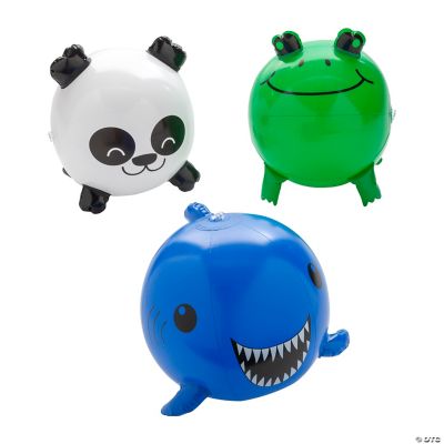 Inflatable 11" Animals Medium Beach Balls - 12 Pc. - Discontinued