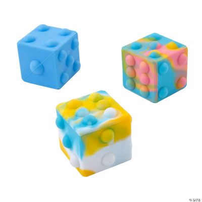 1 3/4" Multicolor Dice Lotsa Pops Pop Fidget Toys - 6 Pc. | Oriental ...