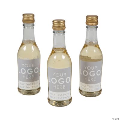 Personalized Full-Color Logo Mini Wine Bottle Labels - 25 Pc ...