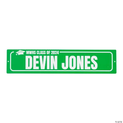 Personalized Grad Metal Street Sign | Oriental Trading