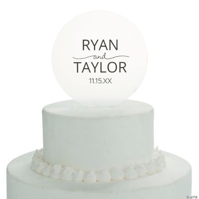 Personalized Names Clear Cake Topper | Oriental Trading