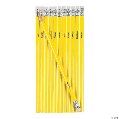 Personalized Multi Name Yellow Pencils - 24 Pc. | Oriental Trading
