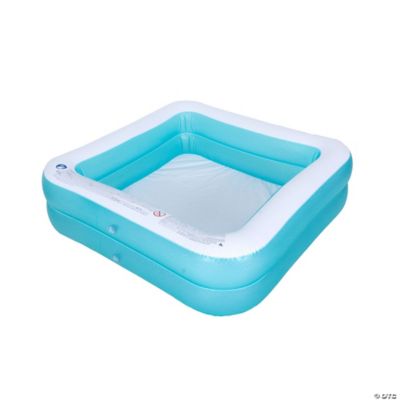 Pool Central 5ft. Inflatable Blue and White 2-Ring Swimming Pool