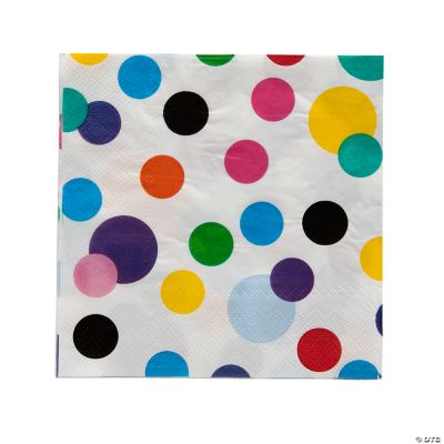 Colorful Polka Dot Luncheon Napkins - 16 Pc. | Oriental Trading