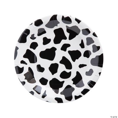 Cow Print Round Paper Dinner Plates - 8 Ct.