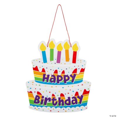 Happy Birthday Cake Door Sign | Oriental Trading