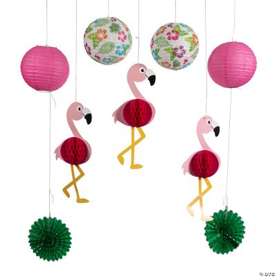 Flamingo Party Hanging Decorating Kit - 9 Pc. | Oriental Trading