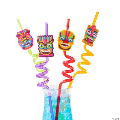Tiki Luau Silly Straws - 12 Pc.