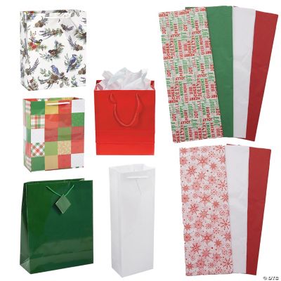 Bulk 170 Pc. Holiday Gift Bag Assortment Kit
