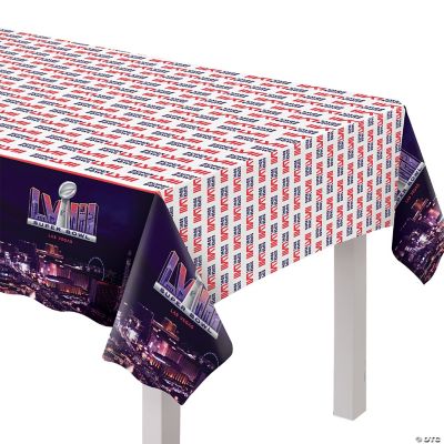 54" x 96" NFL ® Super Bowl LVIII Plastic Tablecloth - Discontinued