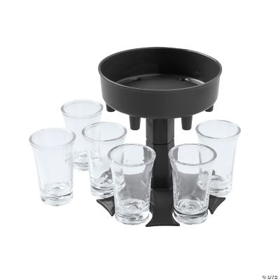 Shot Dispenser with Plastic Shot Glasses - 7 Pc. | Oriental Trading
