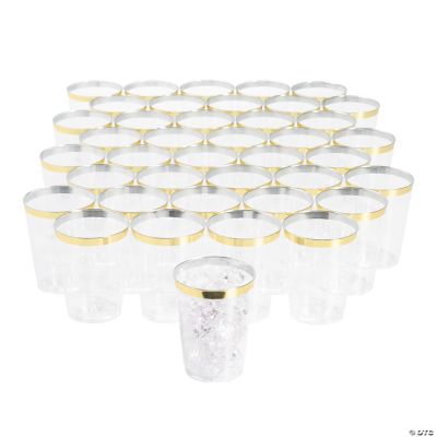 Bulk 100 Ct. Premium Gold-Trim Cups | Oriental Trading