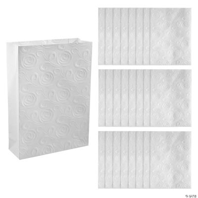 Chic Embossed Paper Favor Bags - 48 Pc. for Weddings & Parties ...