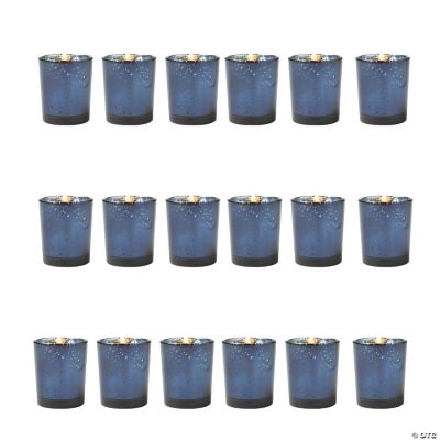 Bulk Navy Blue Mercury Glass Votive Holders - 36 Pc. | Oriental Trading