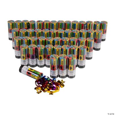4 1/4" Bulk 48 Pc. Congrats Grad Multicolor Foil Party Poppers ...