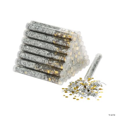 Bulk 48 Pc. Gold & Silver Confetti Wands | Oriental Trading