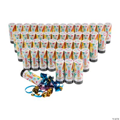 Bulk 48 Pc. Happy Day Confetti Party Poppers