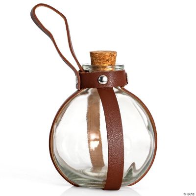 Skeleteen Dark Magic Potion Bottle - Brown Wizard Potions Glass Holder ...