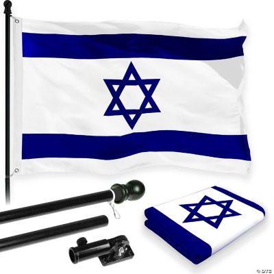 G128 - Combo Pack: 6 Feet Tangle Free Spinning Flagpole (Black) Israel ...