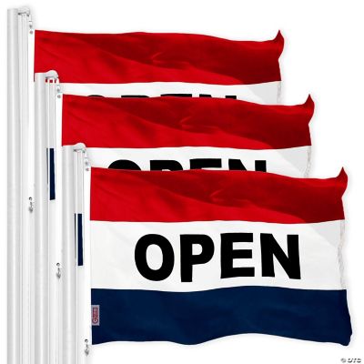 G128 - Open Sign Business Flag 3x5FT 3 Pack Printed 150D Polyester ...