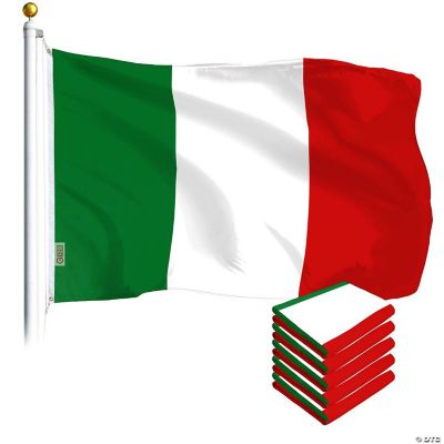 G128 - Italy Italian Flag 3x5FT 5 Pack Printed Polyester | Oriental Trading