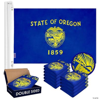G128 - Oregon OR State Flag 3x5FT 10 Pack Double-sided Embroidered ...