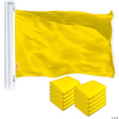 G128 - Solid Yellow Color Flag 3x5FT 10 Pack Printed 150D Polyester ...