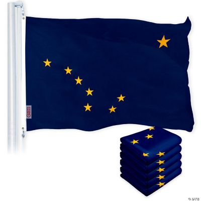 G128 - Alaska AK State Flag 3x5FT 5 Pack 150D Printed Polyester ...