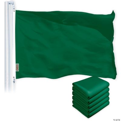 G128 - Solid Dark Green Color Flag 3x5FT 5 Pack Printed 150D Polyester ...