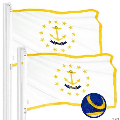 G128 - Rhode Island RI State Flag 3x5FT 2 Pack Embroidered Polyester ...