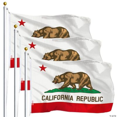 G128 - California CA State Flag 3x5FT 3 Pack Printed Polyester ...