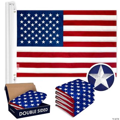 G128 - USA American Flag 3x5FT 5 Pack Double-sided Embroidered Polyester