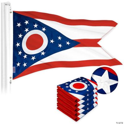 G128 - Ohio OH State Flag 3x5FT 5 Pack Embroidered Polyester | Oriental ...