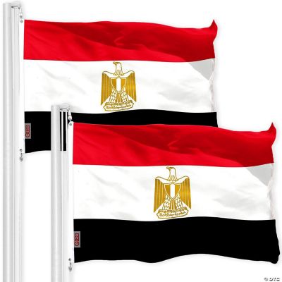 G128 - Egypt Egyptian Flag 3x5FT 2 Pack 150D Printed Polyester ...