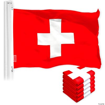 G128 - Switzerland Swiss Flag 3x5FT 5 Pack 150D Printed Polyester ...