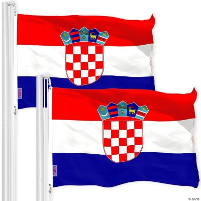 G128 - Croatia Croatian Flag 3x5FT 2 Pack 150D Printed Polyester ...