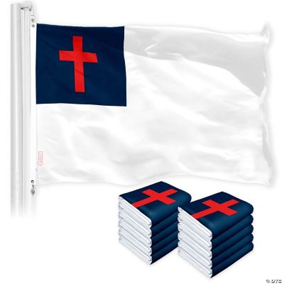 G128 - Christian Flag 3x5FT 10 Pack Printed 150D Polyester | Oriental ...