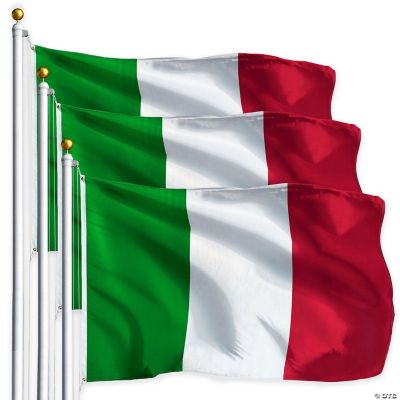 G128 - Italy Italian Flag 3x5FT 3 Pack Printed Polyester | Oriental Trading