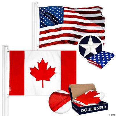 G128 - Combo Pack: USA American Flag and Canada Canadian Flag 4x6 FT ...